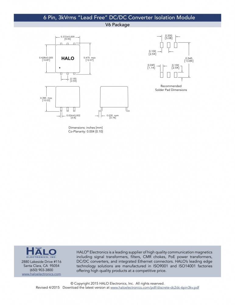 TGMR-340V6LF electrical specification page