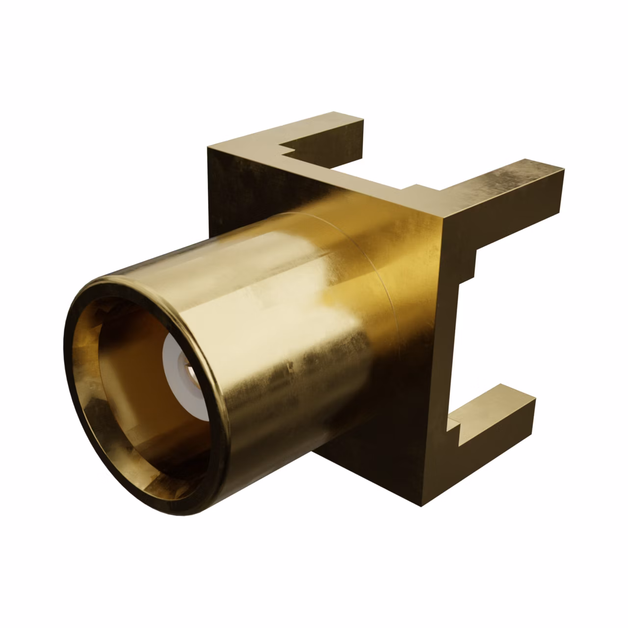 MCX Jack, Straight, PCB Receptacle, Through Hole, Brass Body, Gold (Au) Plated, 2.79mm Leg Length, 50 Ohms for sale