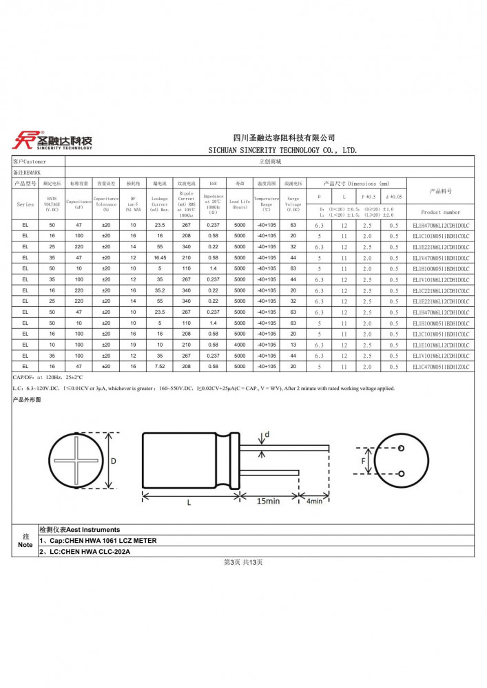SRD product specification page 3