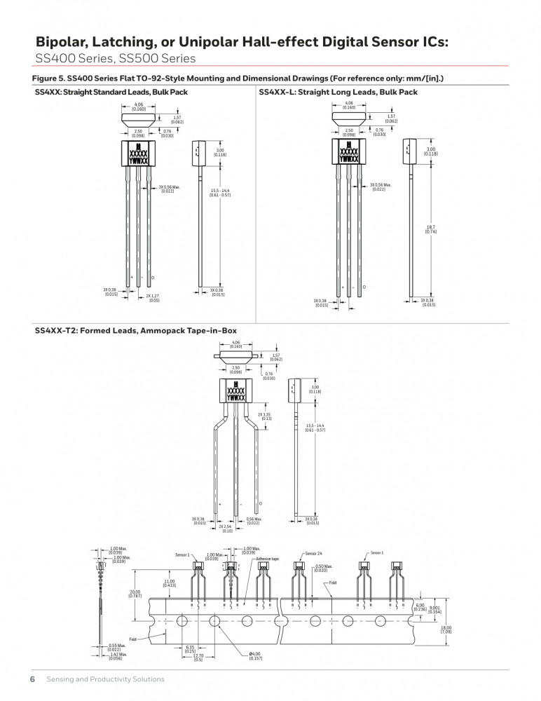 Honeywell SS400 SS500 datasheet page 6