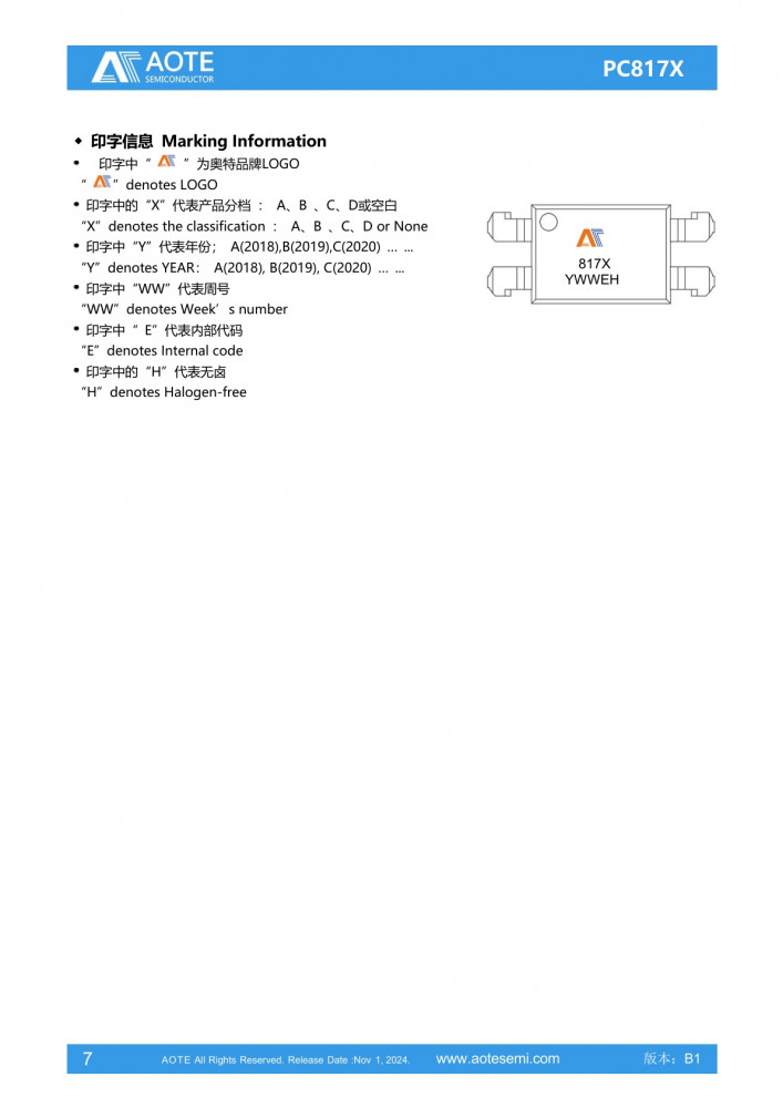 PC817B datasheet page 8