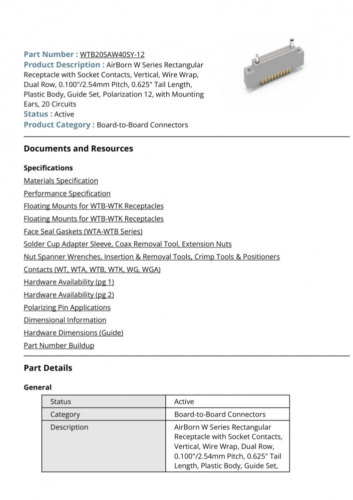 WTB20SAW40SY-12 document image 1