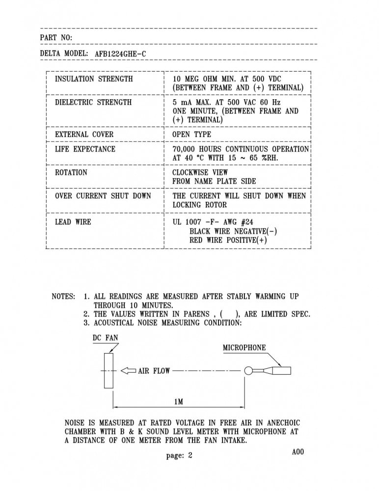 AFB1224GHE-C specification page 3