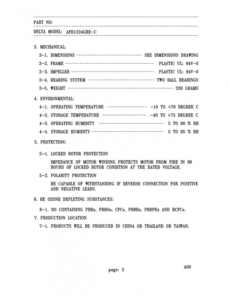 AFB1224GHE-C specification page 4