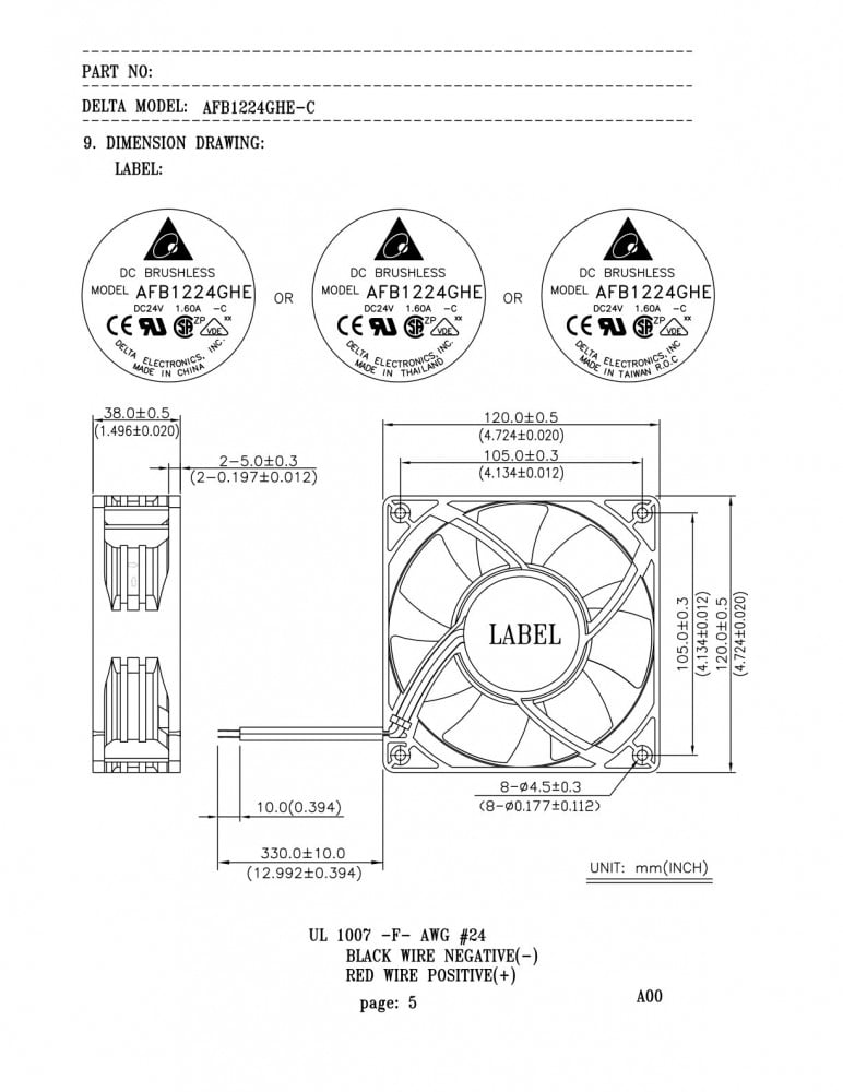 AFB1224GHE-C specification page 6