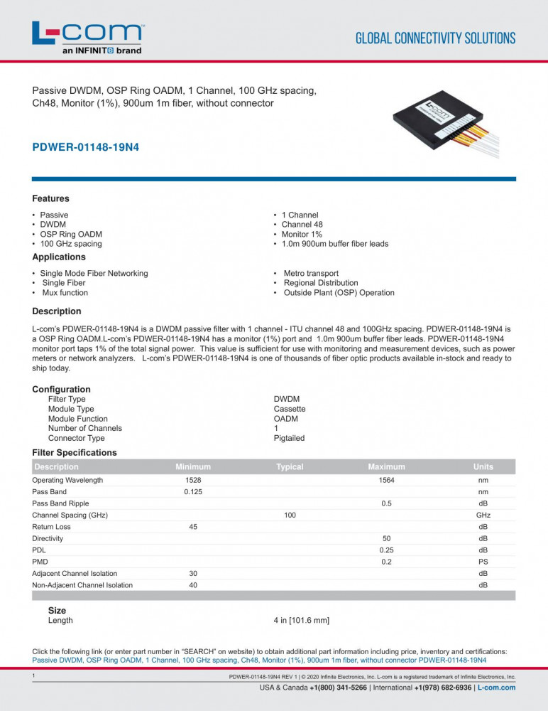 PDWER-01148-19N4 technical document page 1
