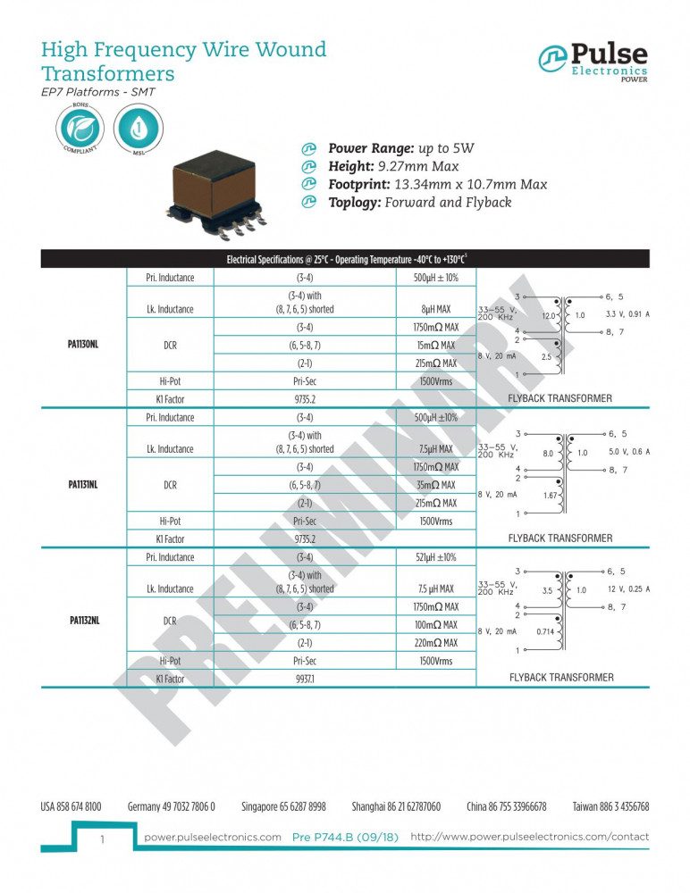 PA1131NLT technical document page 1
