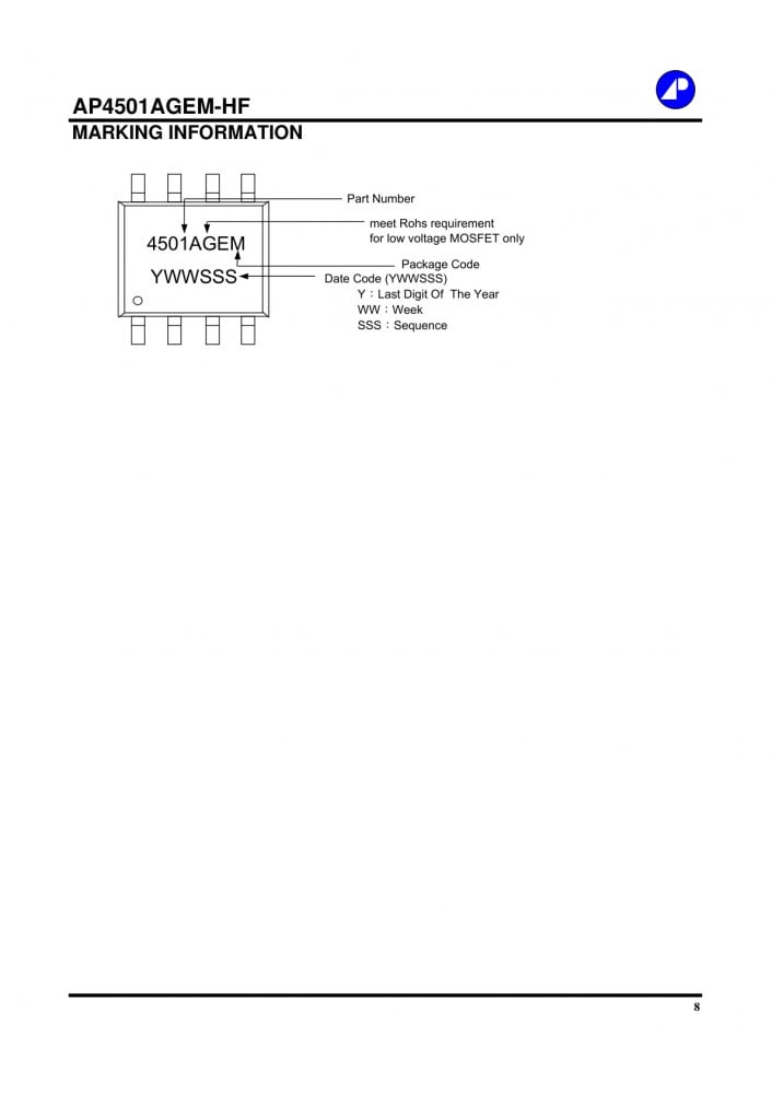AP4501AGEM datasheet page 8