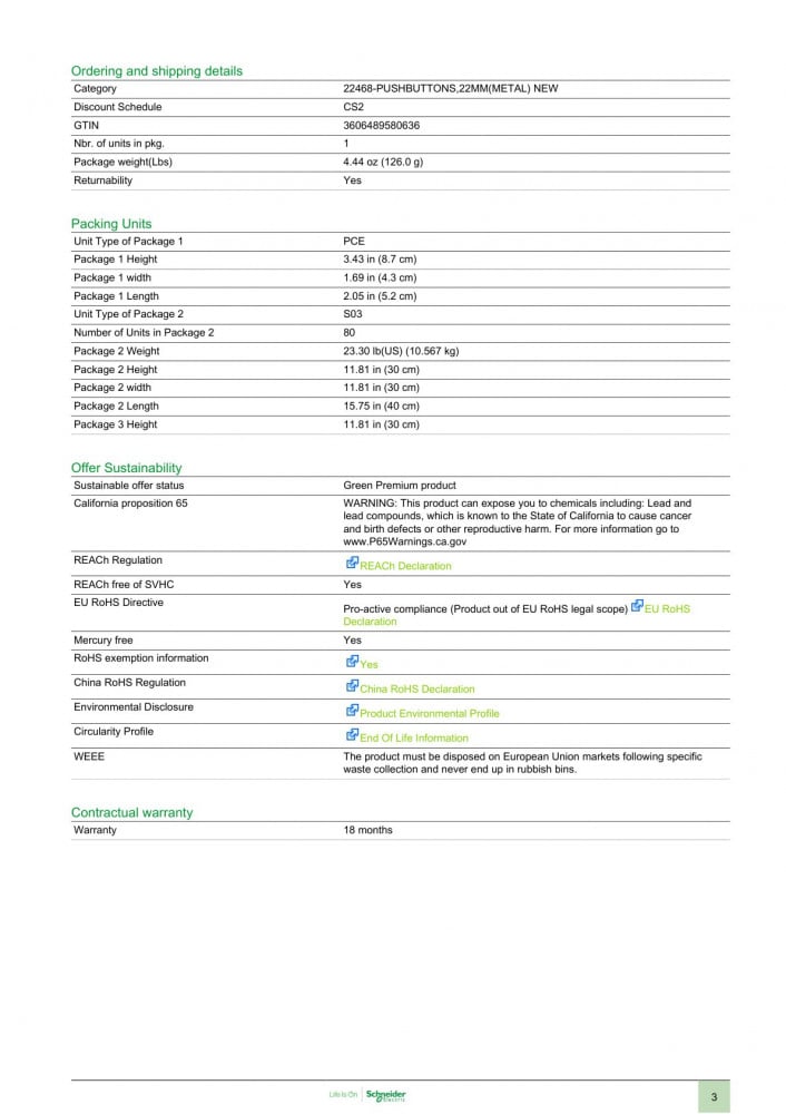 XB4FW31B5 technical document page 3