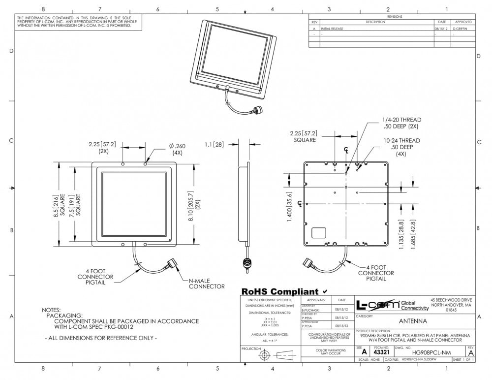 HG908PCL-NM technical document page