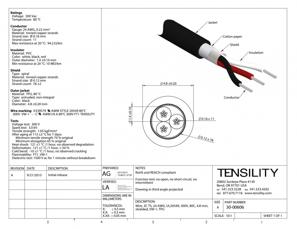 Tensility 30-00606 product drawing preview