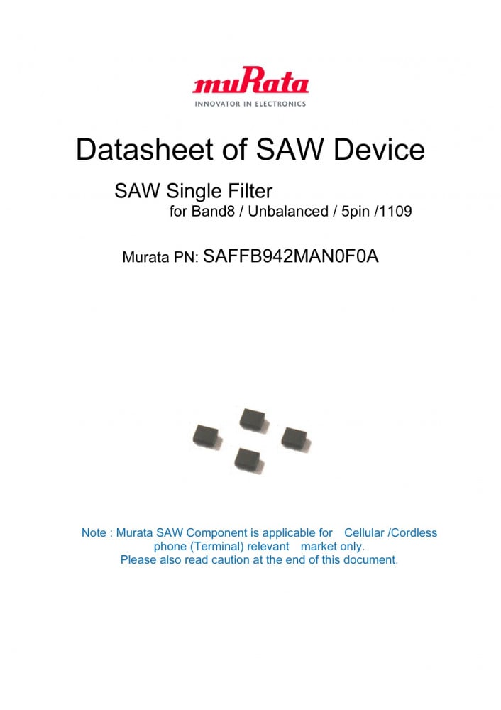 SAFFB942MAN0F0AR1X datasheet page 1