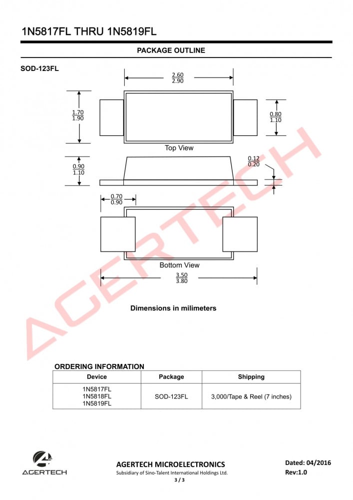 1N5817FL datasheet page 3