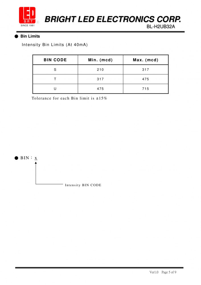 BL-H2UB32A datasheet page 4