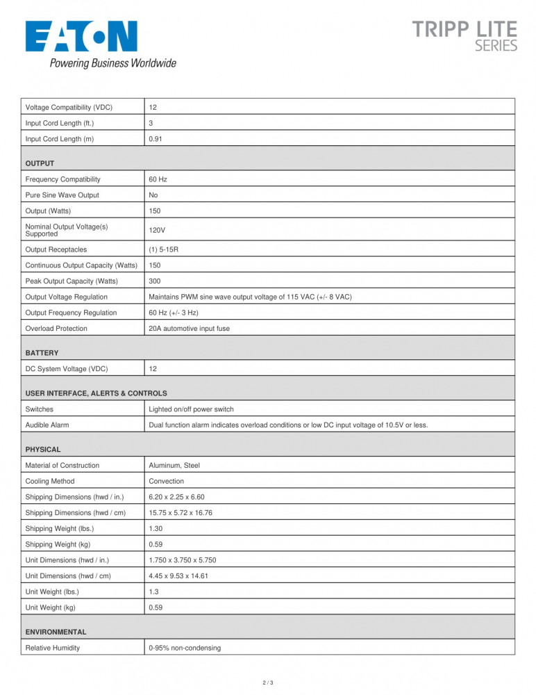PV150 technical document image, page 2