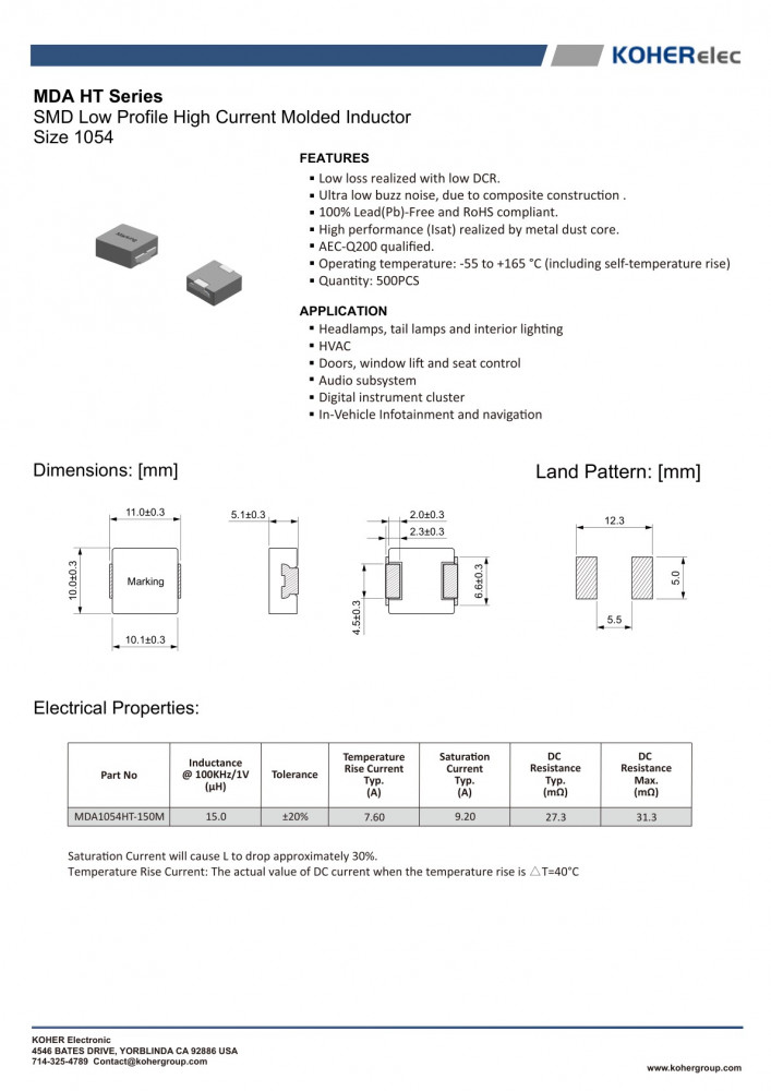 MDA1054HT-150M technical document preview