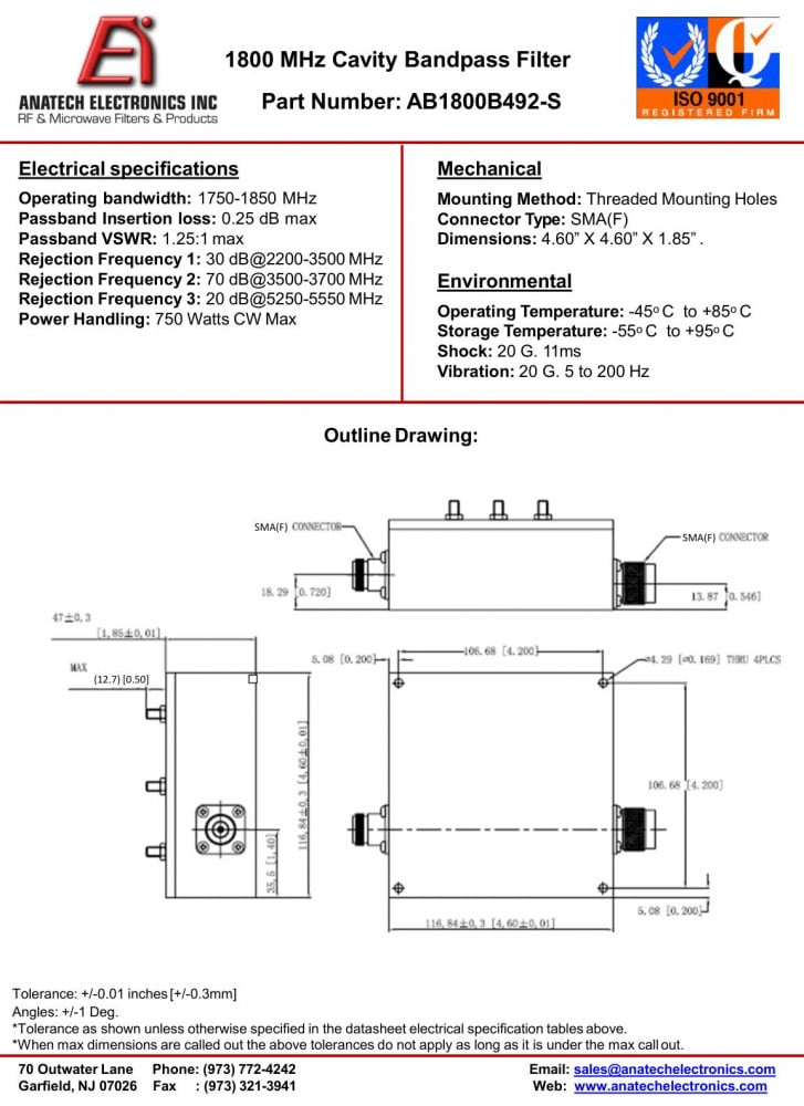 AB1800B492-S outline drawing