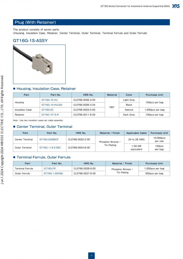 HRS GT16G Series document page 7