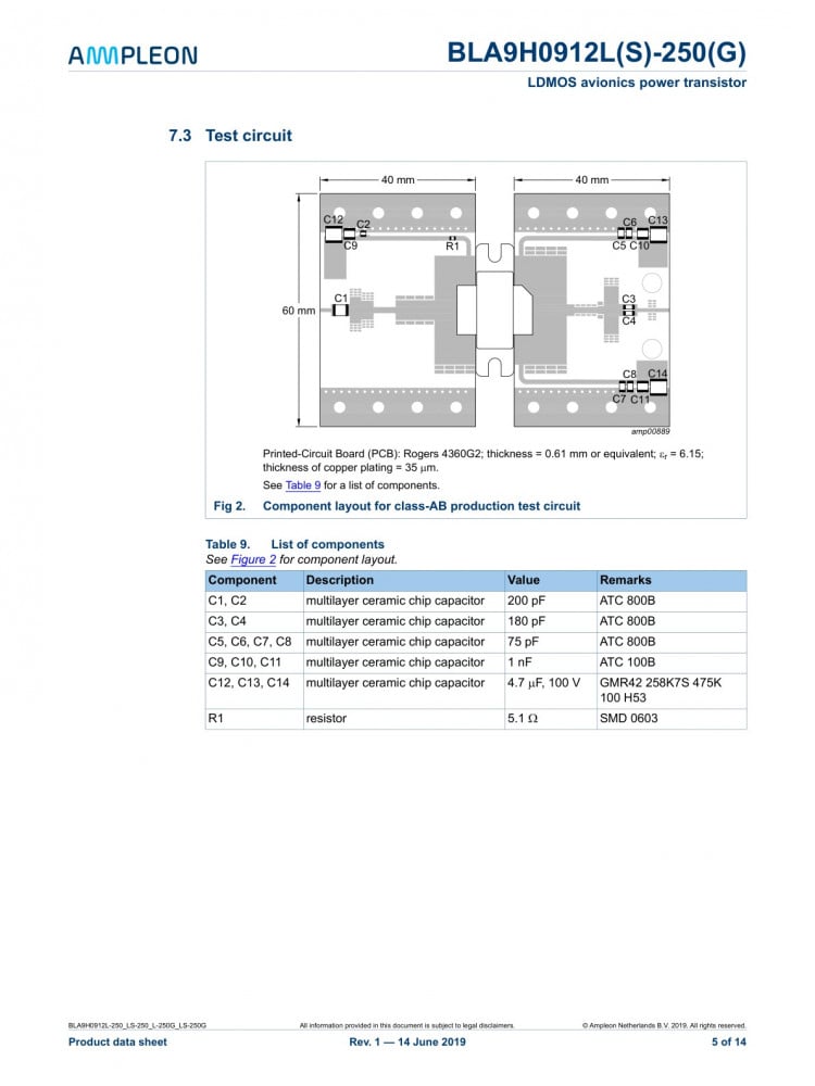 BLA9H0912L-250U datasheet page 5