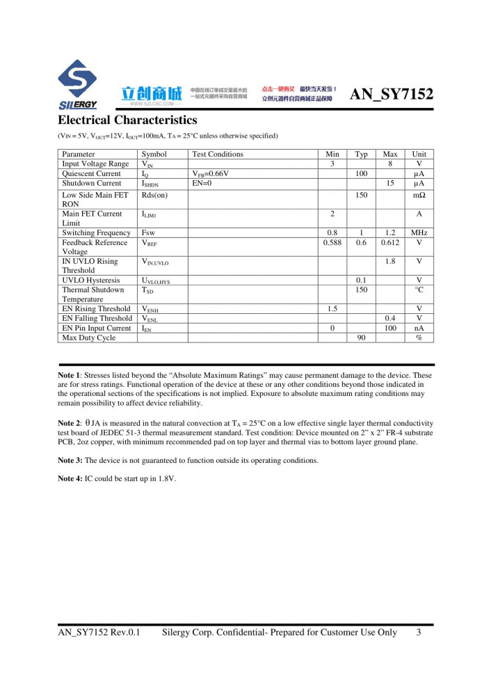 SY7152ABC datasheet page 3