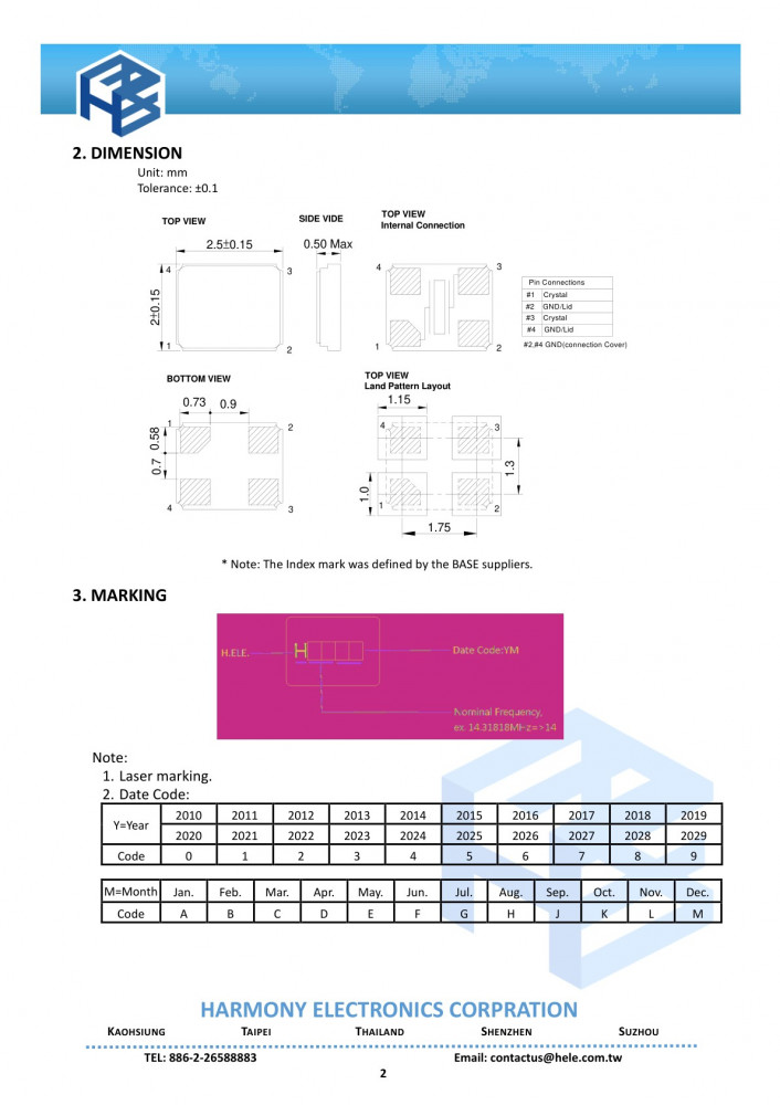 HELE X2B032000C81H-HU specification page 5