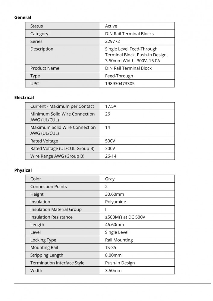 Technical document page 2 for MOLEX 2297720001