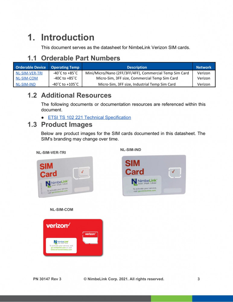 NL-SIM-COM datasheet page 3