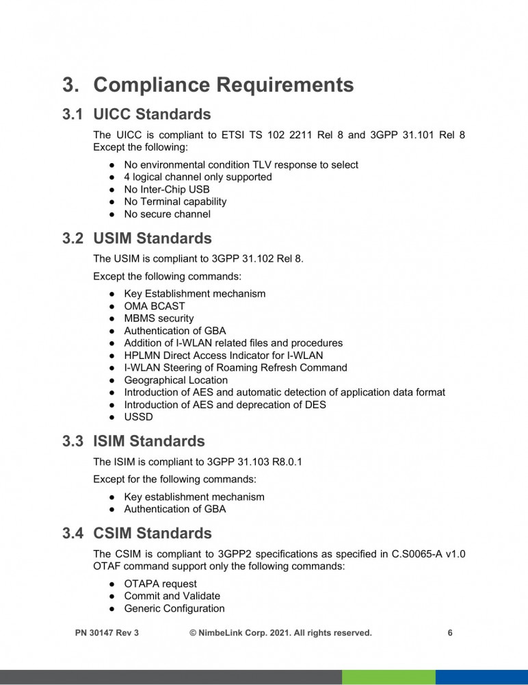 NL-SIM-COM datasheet page 6