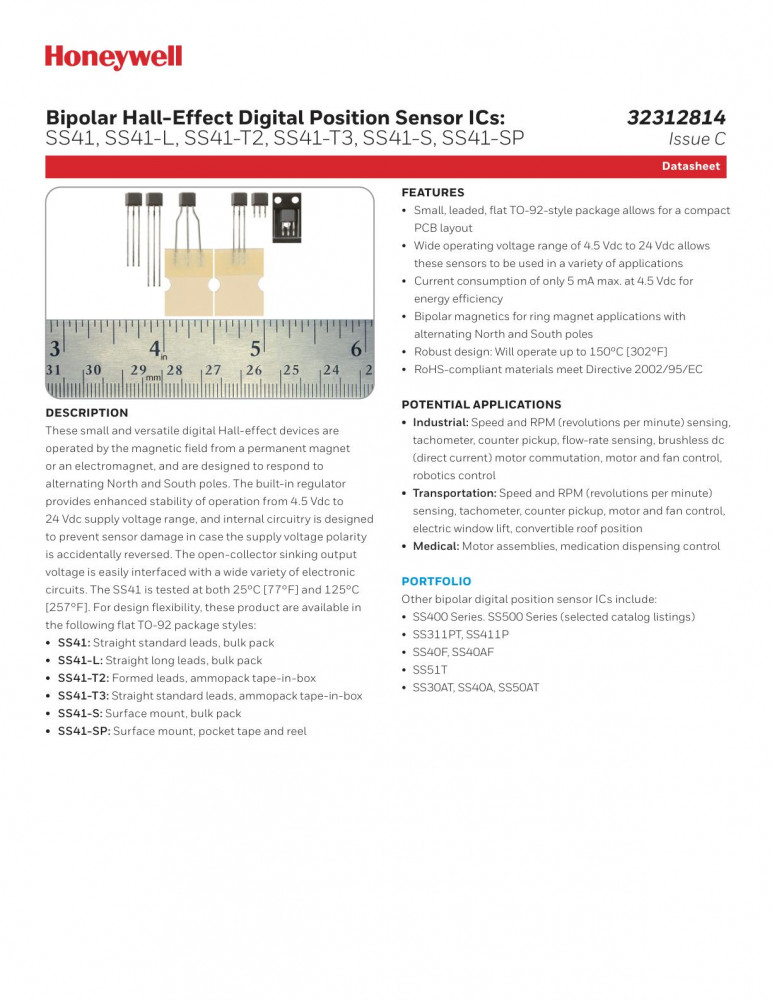 SS41-T3 datasheet page 1