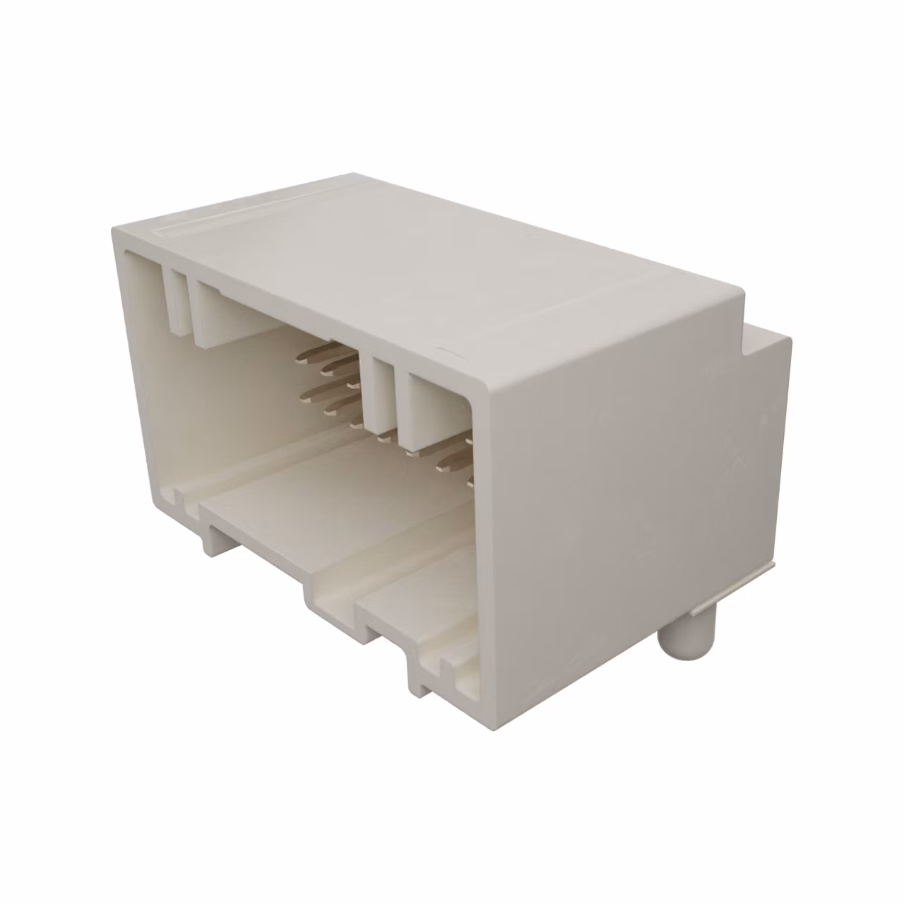 2.54mm Pitch, H-DAC 64 High Density Automotive Header, Dual Row, Right-Angle, 18 Circuits, Polarization Option 3, Natural, Tray for sale