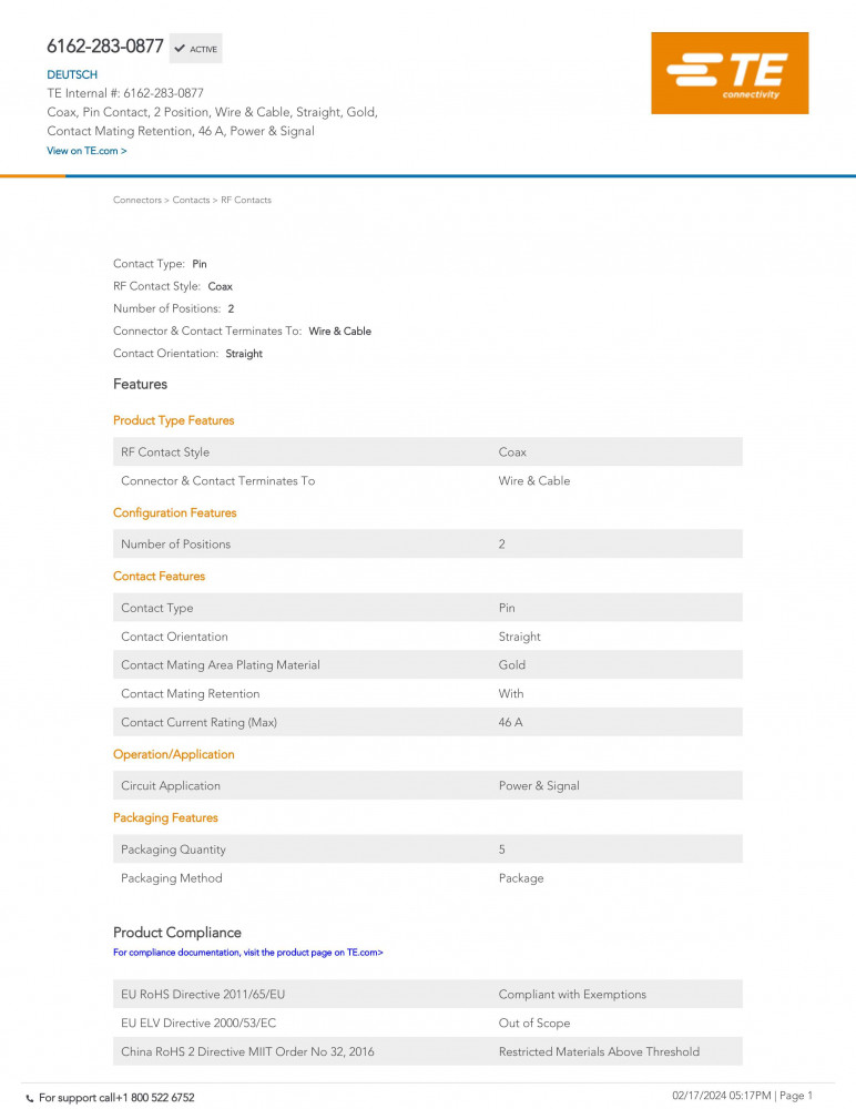 M39029/32-247 technical document page 1