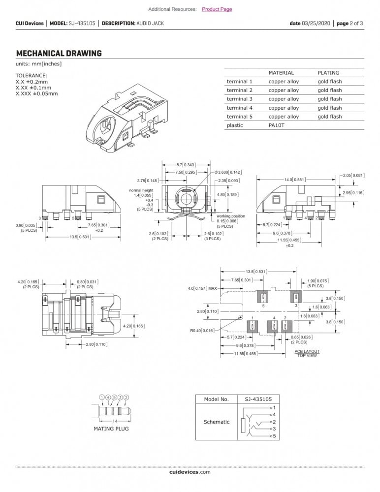SJ-435105 datasheet page 2