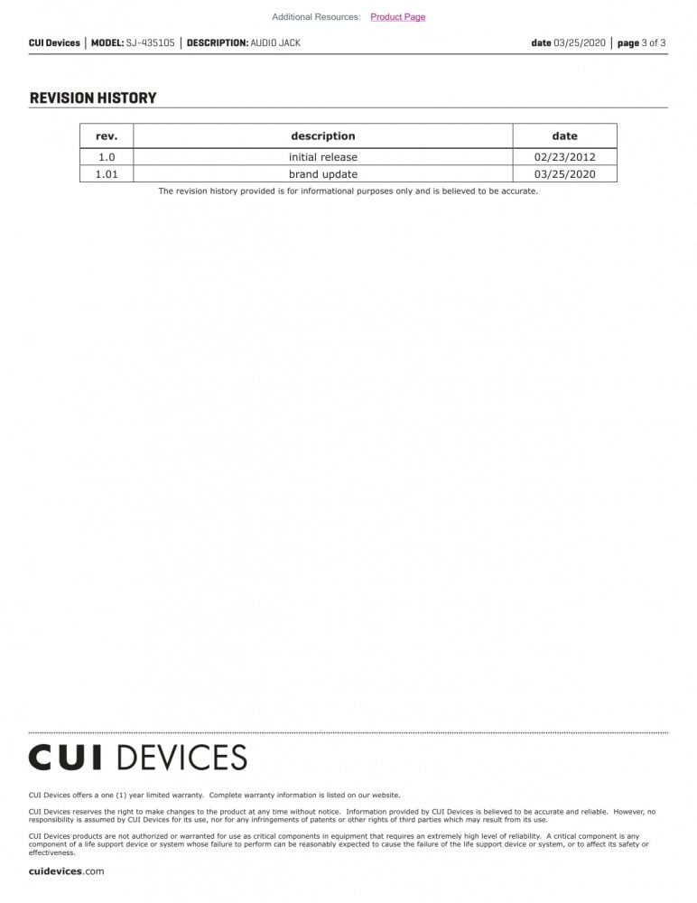 SJ-435105 datasheet page 3