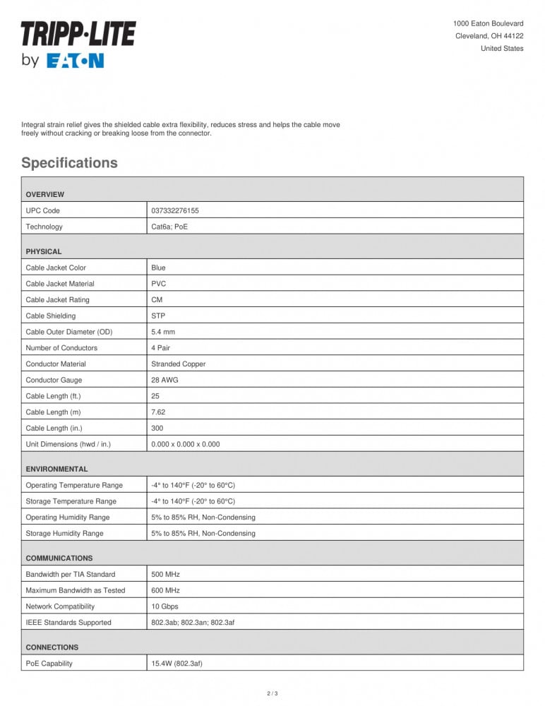 N262-S25-BL technical document page 2