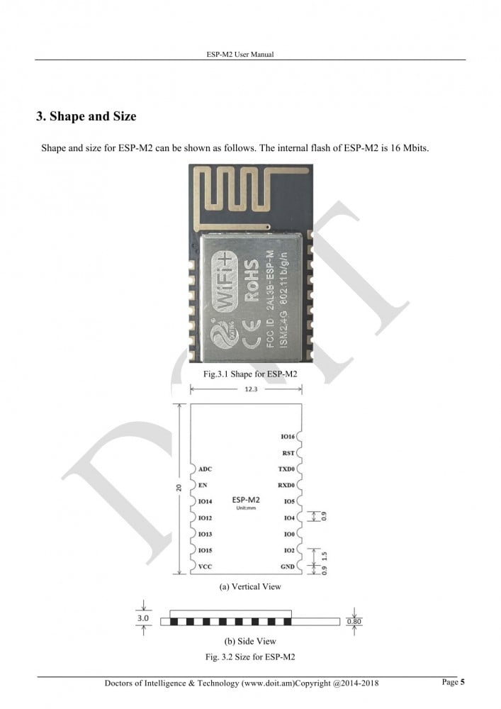ESP-M2 datasheet page 8
