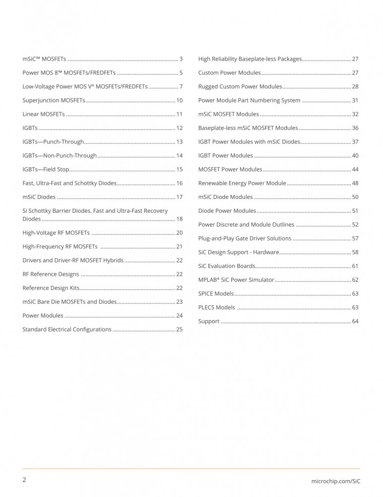 Microchip high-voltage power discretes catalogue page 2