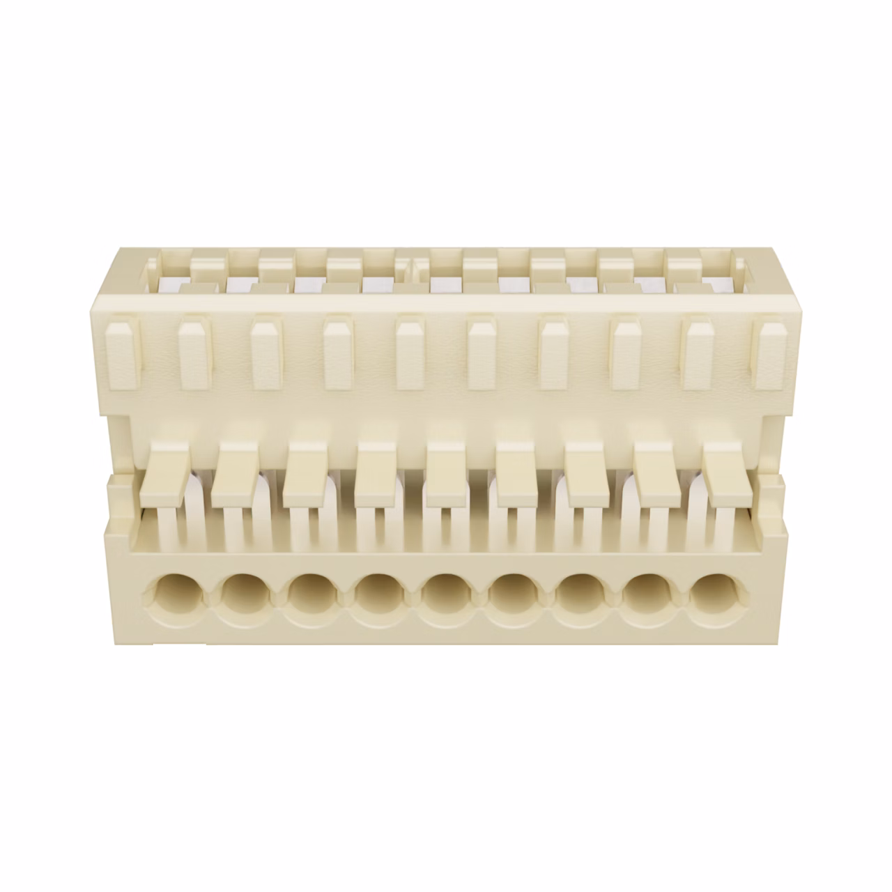 Appli-Mate RAST 2.5 Connector, 2.50mm Pitch, Female, 9 Circuits, No Position Keys Removed, Polarizing Rib Between 4/5, Closed Endwalls, Tin Plating for sale