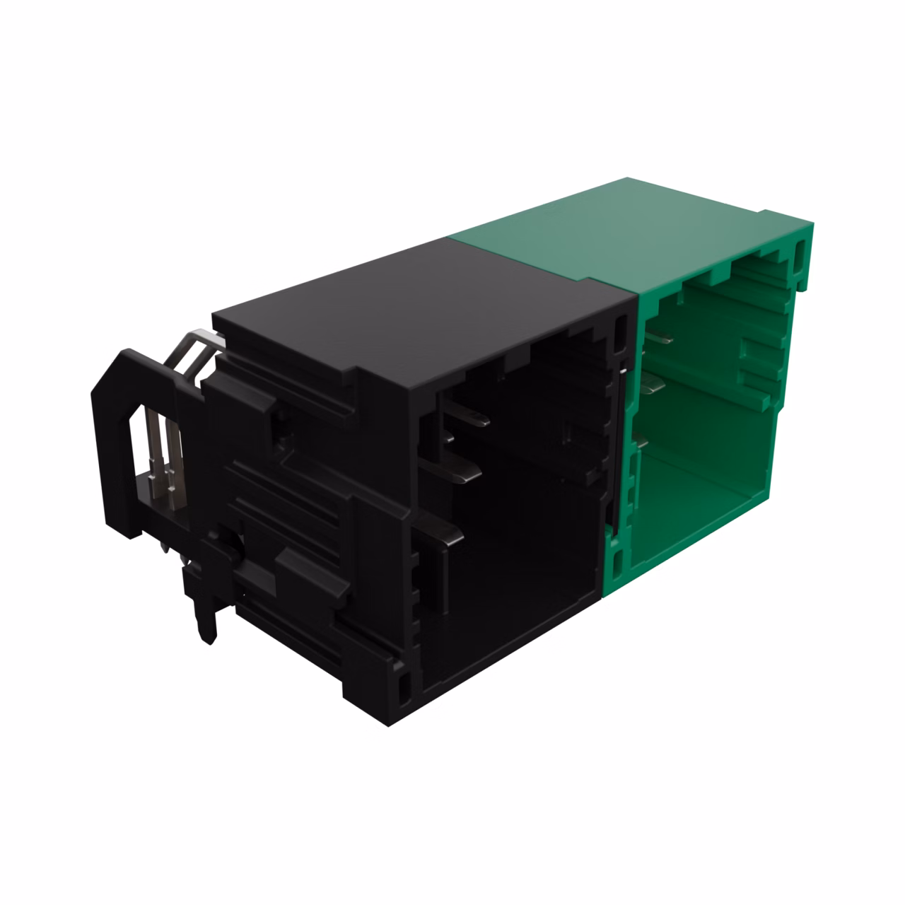 stAK50h 2 Bay Right-Angle Hybrid Header, 24 Circuits, Bay 1: 12 Circuits/Key 1/Black; Bay 2: 12 Circuits/Key 2/Green; Tube for sale