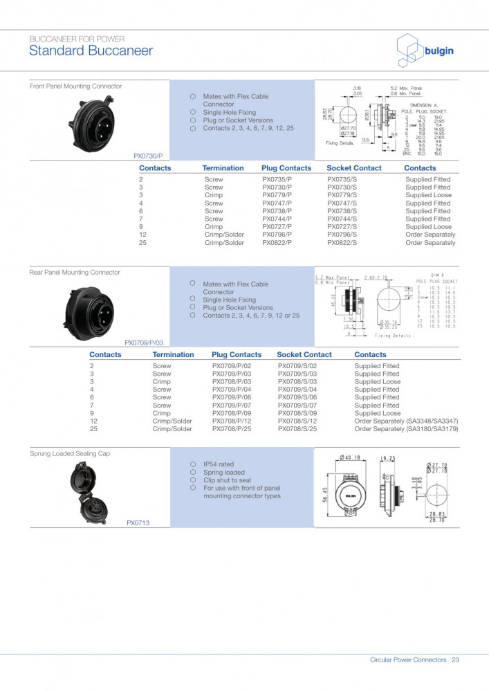 Bulgin 12023 technical document page 3