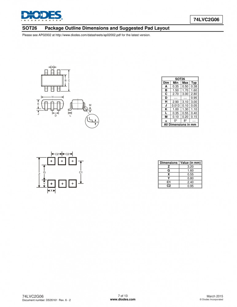 74LVC2G06W6-7 datasheet page 7