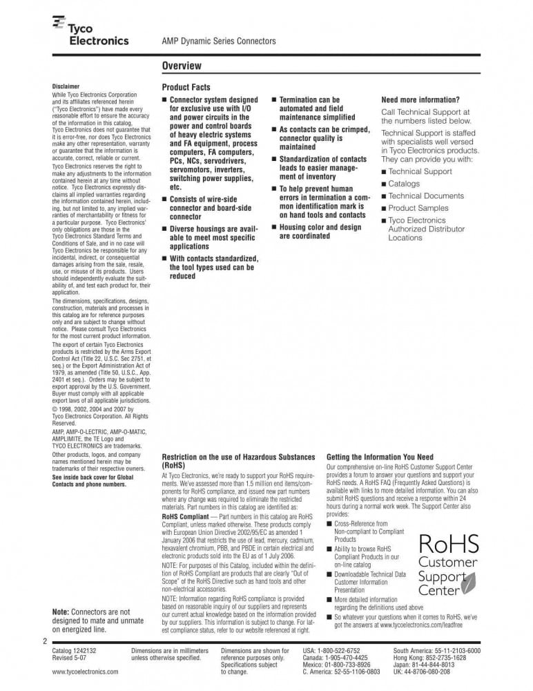 AMP Dynamic Series catalog page 2