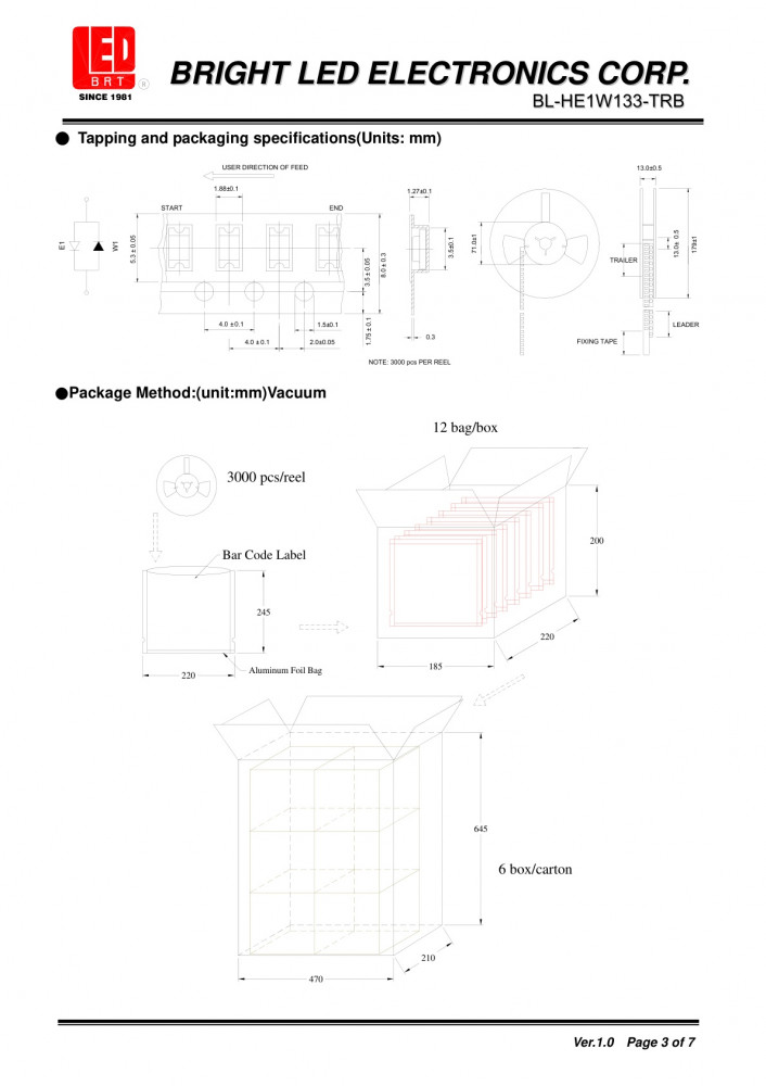 BL-HE1W133-TRB datasheet page 3
