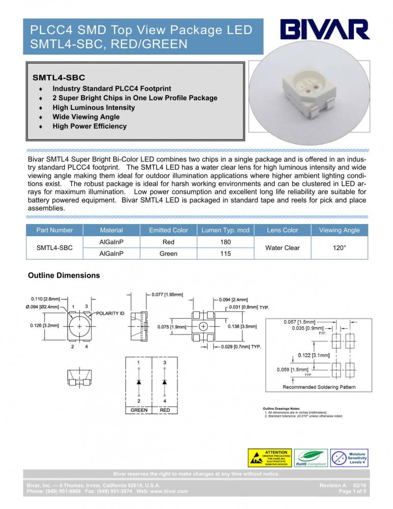 SMTL4-SBC datasheet page 1
