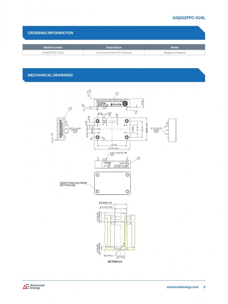 AIQ00ZPFC-01NL datasheet page 3