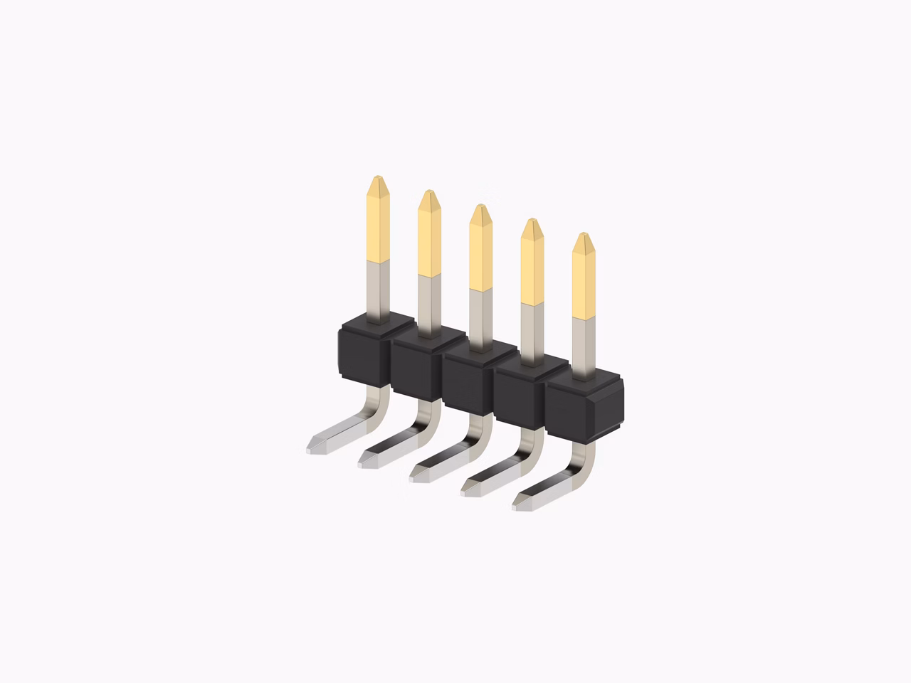 KK 254 Breakaway Header, Right-Angle Surface Mount Compatible, 5 Circuits, Tin (Sn) Plating, Mating Pin Length 8.23mm, Bag