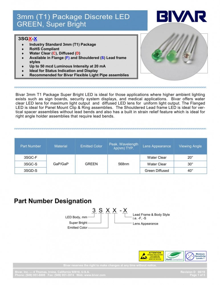 BIVAR 3SGD-S datasheet page 1