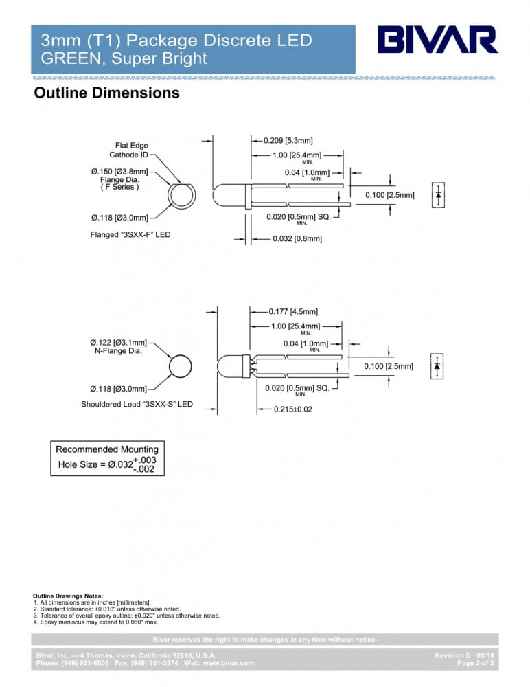 BIVAR 3SGD-S datasheet page 2