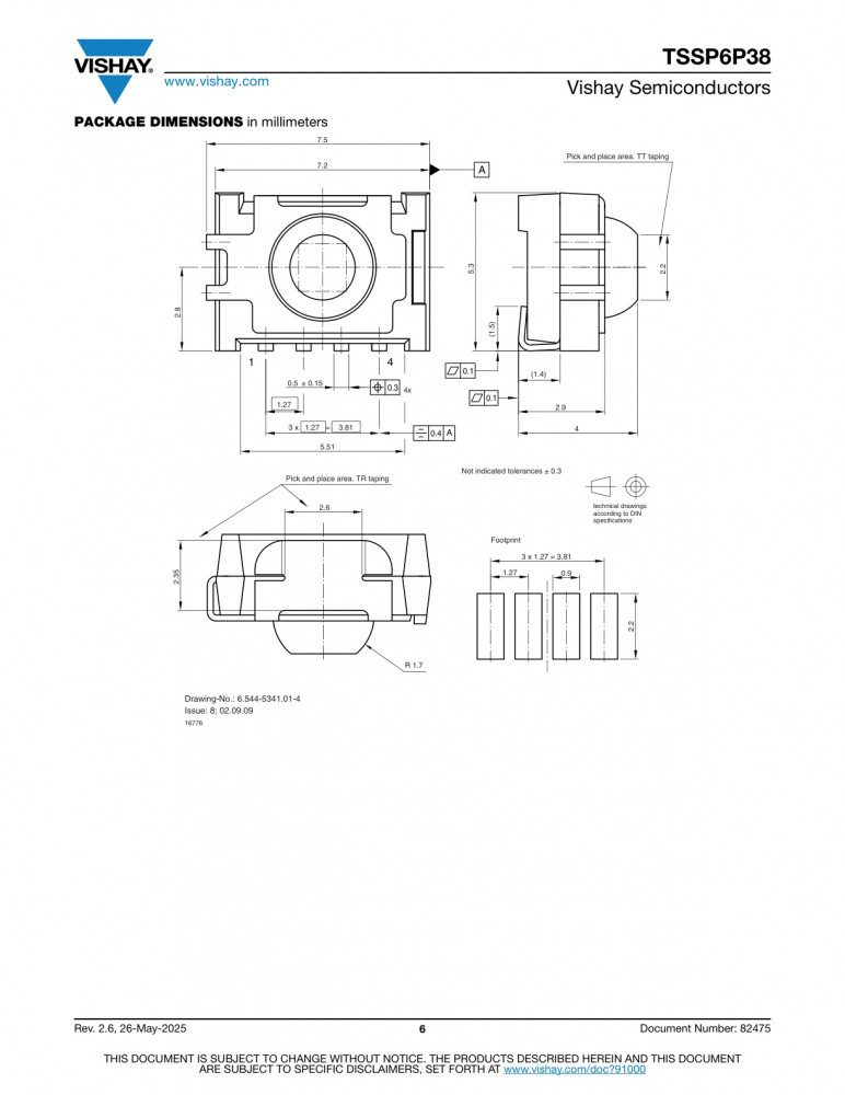 TSSP6P38TT technical document page 6