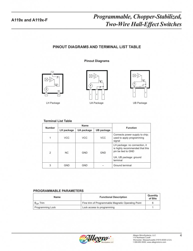A1193LUBTN-T datasheet page 4