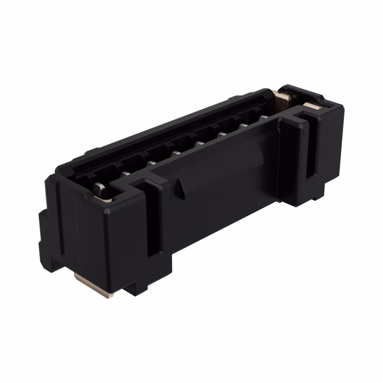 1.50mm Pitch, Micro-Lock Plus PCB Header, Single Row, Right Angle, Surface Mount, Tin-Bismuth Plating, Positive Lock, 8 Circuits, Black for sale